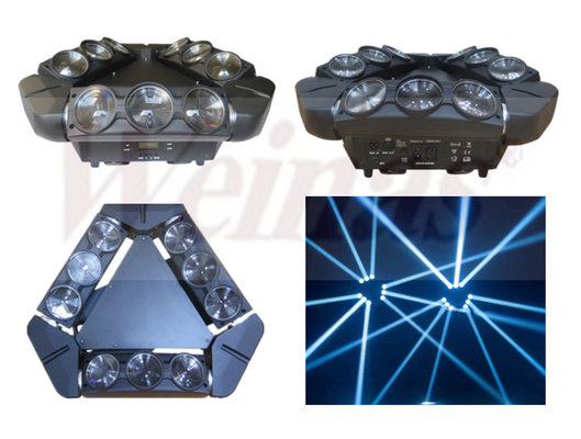 China 9 Spider Led Beam Moving Head Light Eyes 9*12w RGBW 4in1 Stage LED Beam Moving Head Light Unlimited Rotating Head supplier